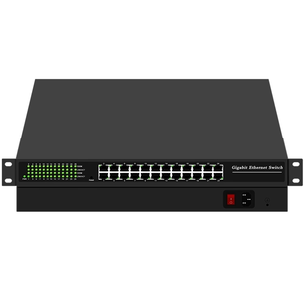 T Optics 24 port 10/100/1000M Ethernet Switch. Simple Technology